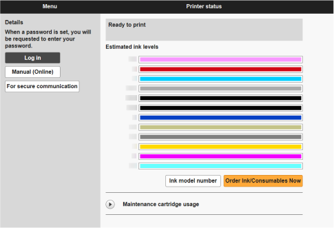 Canon : imagePROGRAF Manuals : PRO-1100 PRO-510 : Start up Remote UI