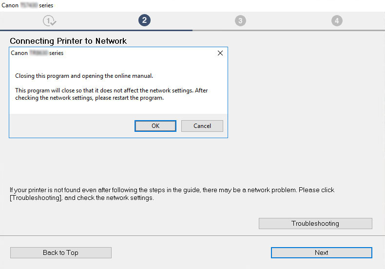 Canon : Inkjet Manuals : TR8600 series : Cannot Find Printer During Setup