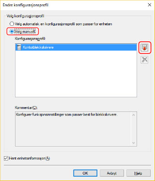 Importering av en konfigurasjonsprofil