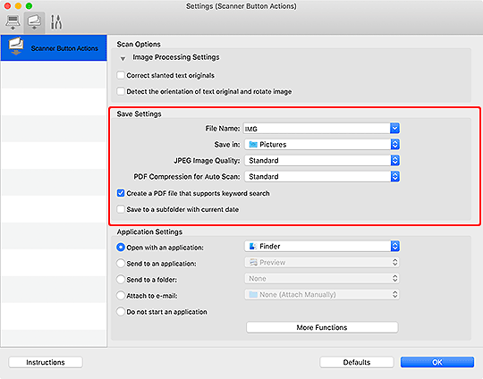 Canon : Manuals : IJ Scan Utility Lite : Setting Up Operation Panel ...