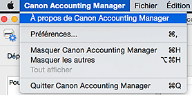 Canon : Manuels : Vérification de la version - Accounting Manager