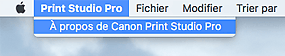 Canon : Manuels : Vérification de la version - Print Studio Pro