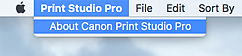 Canon : 手冊 : 檢查版本 - Print Studio Pro