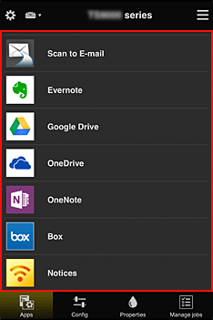 Canon : Inkjet Manuals : Canon Inkjet Cloud Printing Center window